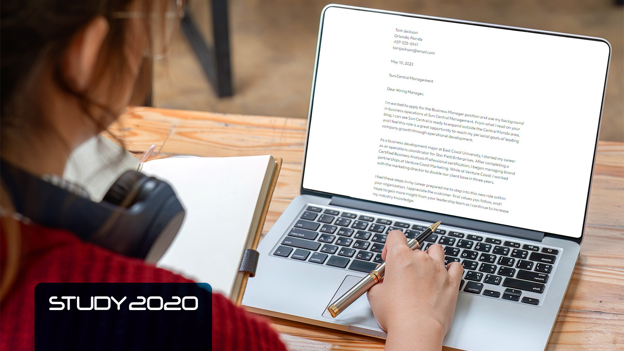 چگونه کاور لتر حرفه‌ای بنویسیم - سازمان مهاجرتی Study2020